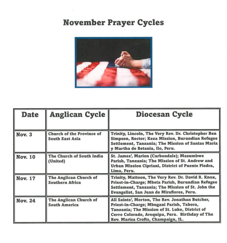 November Prayer Cycles - Christ Church