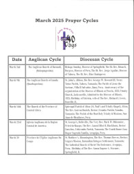 MARCH PRAYER CYCLES - Christ Church